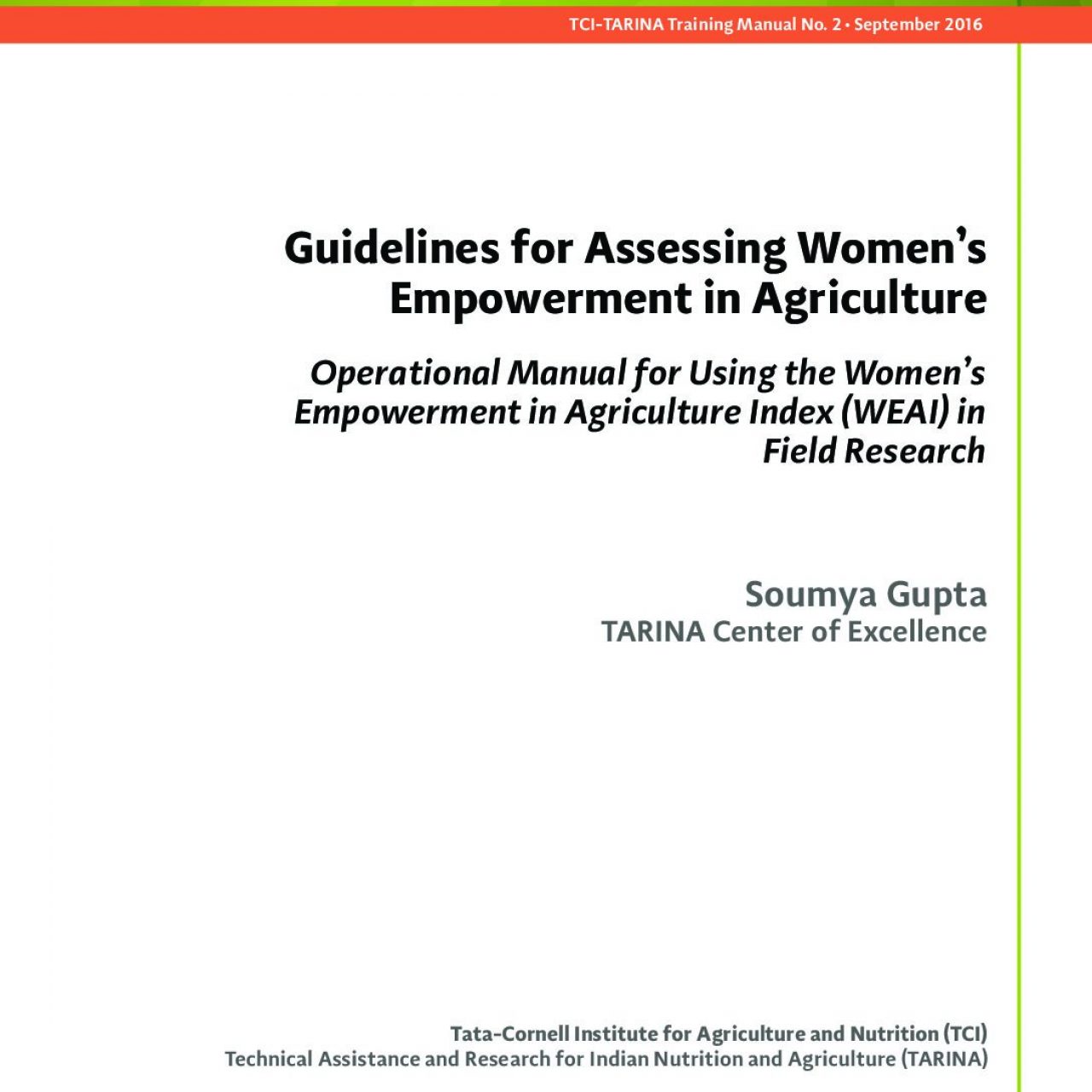 Publication type: Training Manuals - TCI